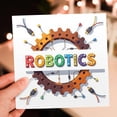3drose, Colorful Text Robotics, Rusty Gear, Lamps, Wires. Funny Art ...