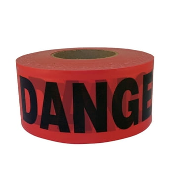 CH Hanson 16003 Barricade Safety Tape, 1000 ft L, 3 in W, Red, Polyethylene - Walmart.com