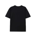 Black Graphic Fish Print Tee, Bold Striped Background Summer Vacation T ...
