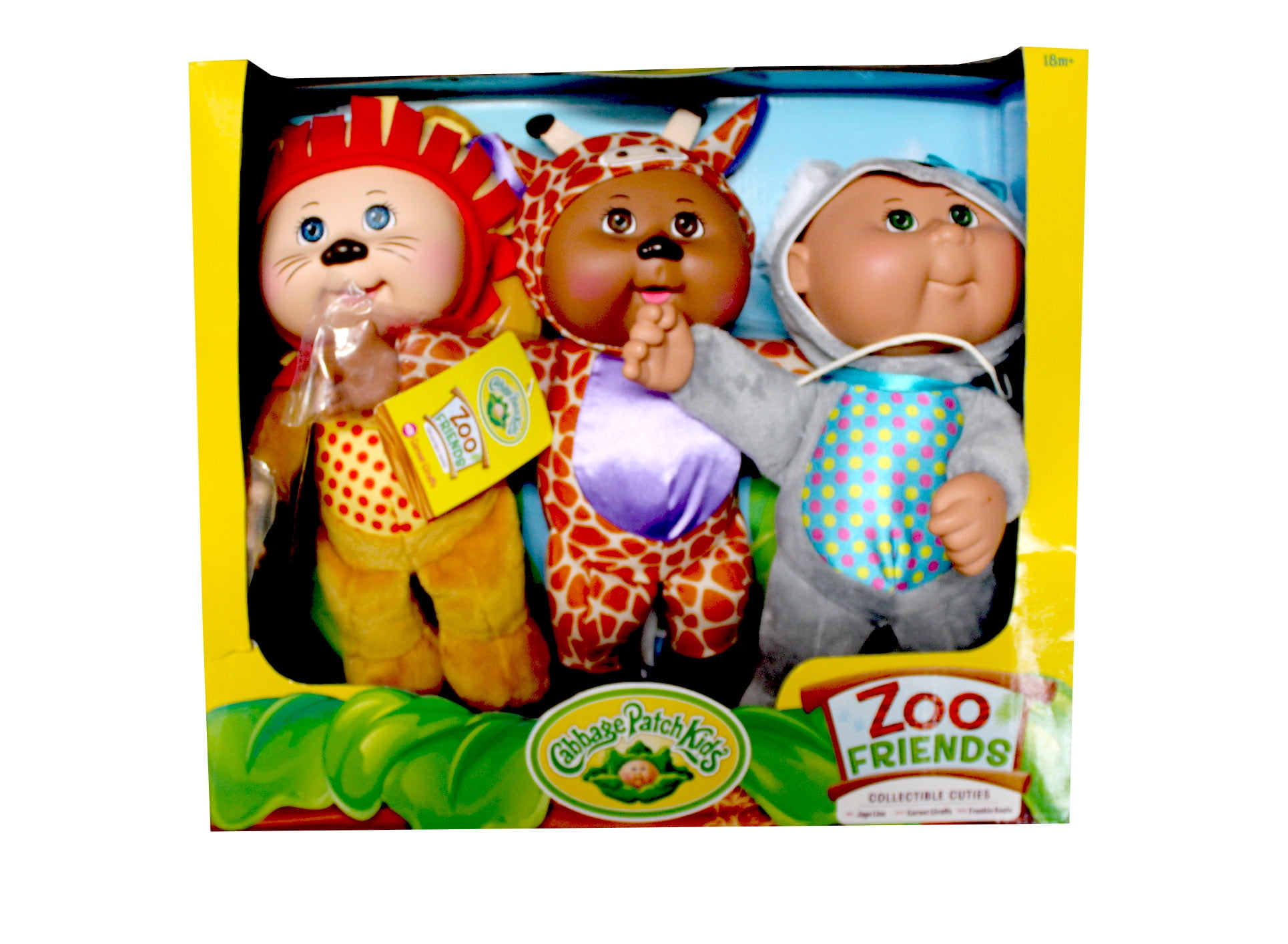 Cabbage Patch Kids Cuties Zoo Friends Plush 3-Pack (Jaye, Garnet ...