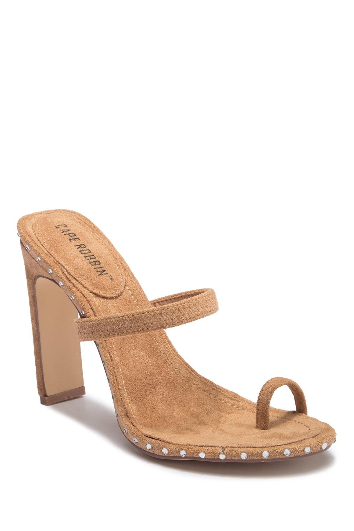 Cape Robbin Envy Nude Toe Post High Heel Designer Single Sole Open Toe ...