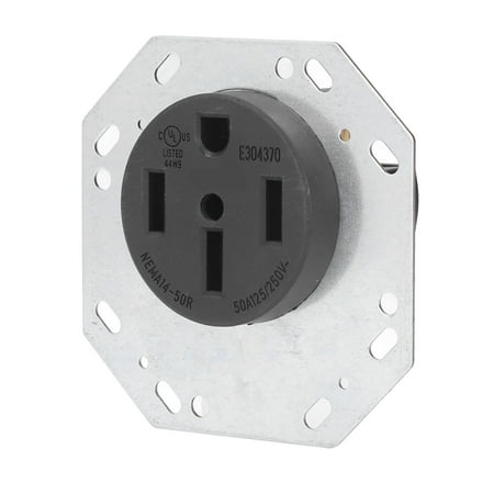 Industrial Receptacle, Outlet Socket 50A PA66+Brass Long Life Time US ...