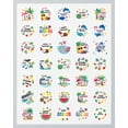 35pcs Colorful Stationery Stickers Fun Teacher Reward Stickers Vibrant ...