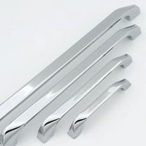 ABVIN PREMIUM Curved Polished Chrome Modern Solid Long Pull Bar Handles ...