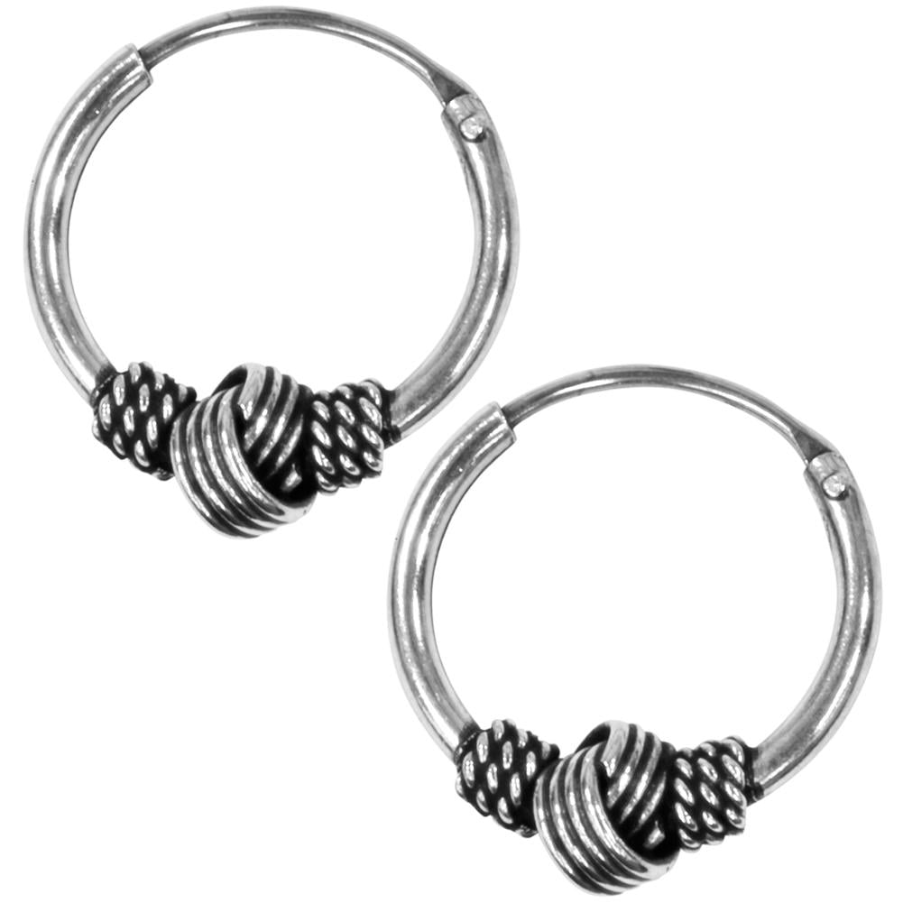 12mm Bali Hoop Knot Earrings - Walmart.com