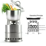 Outdoor Camping Wood-burning Stove Backpacking Portable Survival BBQ ...