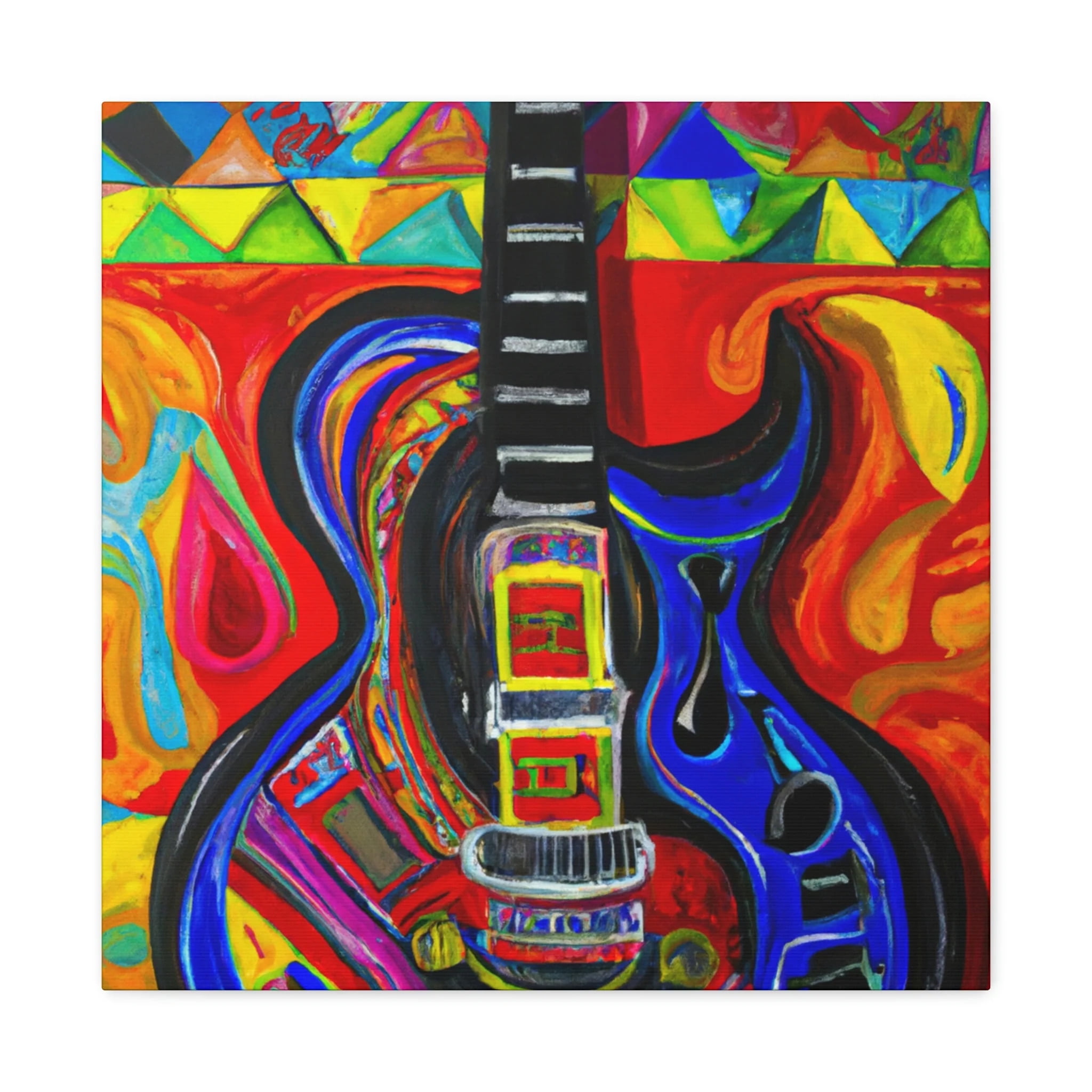 Electric Guitar Rocking Out - Canvas - Walmart.com