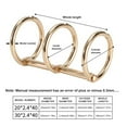5 Pcs/Set 3 Rings Binder Clips Book Rings Metal Loose Leaf Binder Rings ...