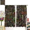 Camo Tree Window Curtains,Realistic Forest Camouflage Rod Pocket ...