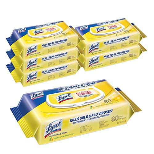 Lysol Disinfecting Handi-Pack Wipes, Lime Blossom, 480 Count - Walmart.com