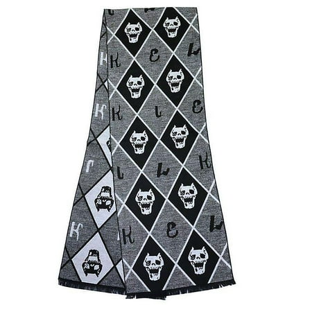 Anime Jojo's Bizarre Adventure Scarf Kira Yoshikage Cotton Skull Scarf ...