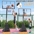 Ktaxon 54in Portable Basketball Hoop Outdoor, 4.5-10FT Adjustable ...