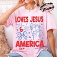 CLOTEX Loves Jesus And America Too Shirt, 4th of July Christian Shirt ...