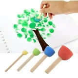 Foam Pouncer Assortment-Sponge Painting Stippler Set 24/-Foam Brush ...