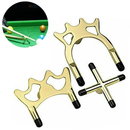 3pcs Portable Metal Cross Spider Holder Pool Cue Snooker Table Rest ...
