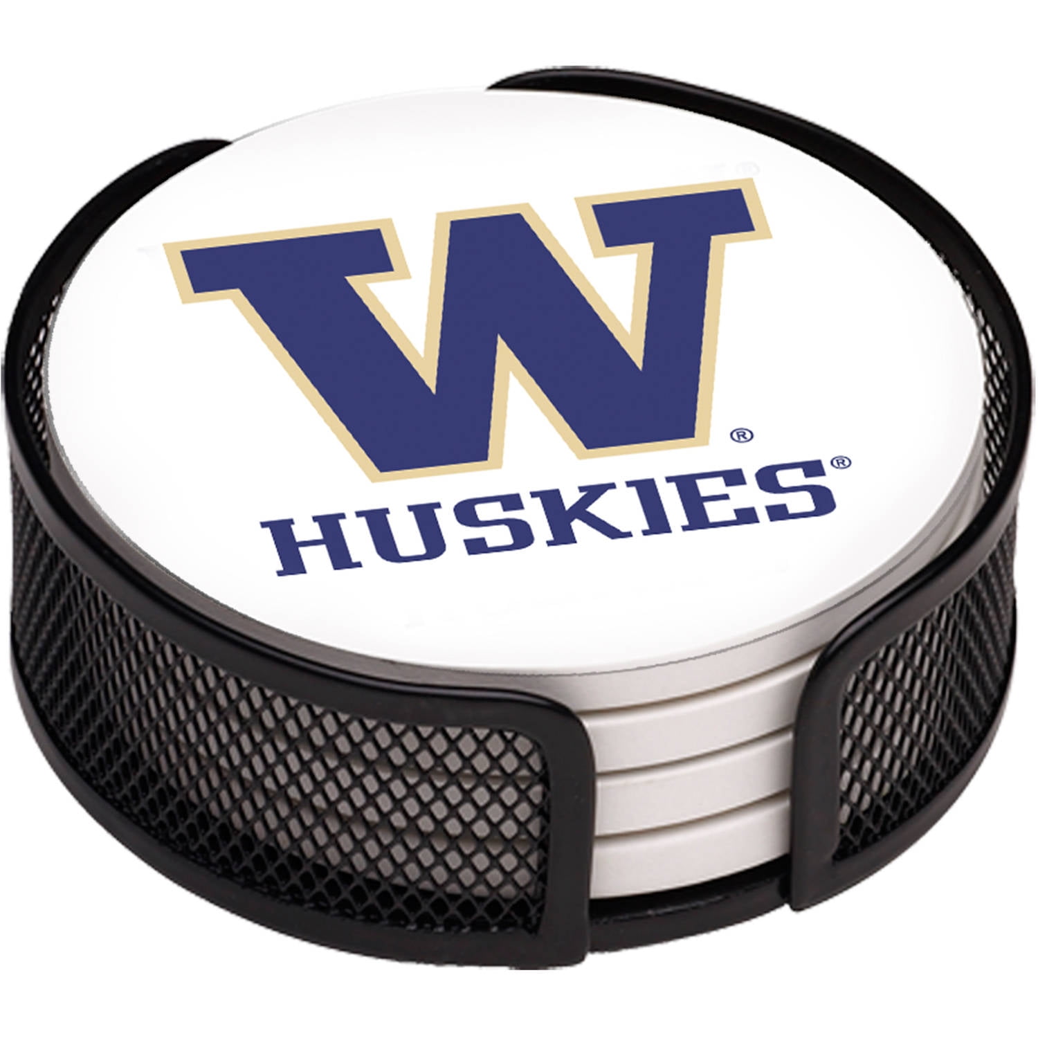 Stoneware Drink Coaster Set with Holder Included, University of ...