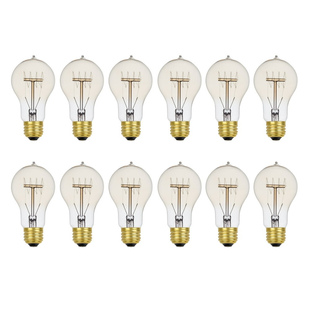 Globe Electric 60W Vintage Edison A19 Quad Loop Dimmable Incandescent ...