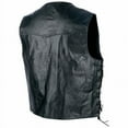 Rocky Ranch Hides™ Rock Design Genuine Hog Leather Biker Vest - Walmart.com