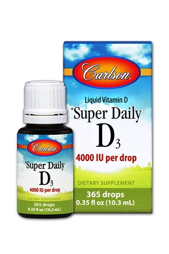 Carlson Super Daily D3 Drops, 0.35 Fl Oz - Walmart.com
