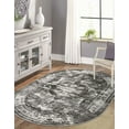 Rugs.com Monte Carlo Collection Rug – 3' x 5' Oval Gray Medium Rug ...