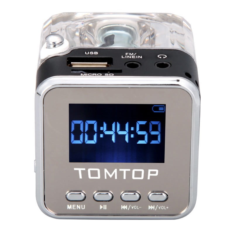 Mini Digital Portable Music MP3/4 Player Micro SD/TF USB Disk Speaker ...