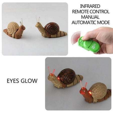 enqiretly Remote Control Fake Snail RC Toy Prank Insects Joke Scary ...
