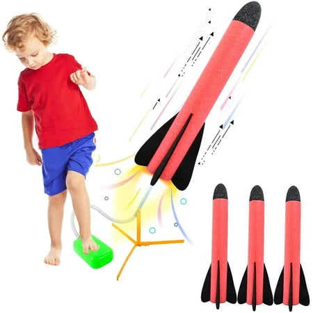Rocket Launcher, Stomp Rocket, Rocket Toy With 3 Foam Rockets, Outdoor ...