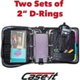 Case-it Universal 2 Set Dual Zipper Binder, 2” D-Ring, Removable Folder ...