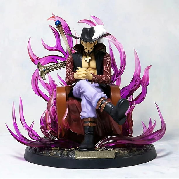 Anime Character One Piece Dracule Mihawk Throne Cross 20cm Collectible ...