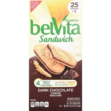 belVita Chocolate Breakfast Biscuits, 5 Packs (4 Biscuits Per Pack ...