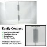 Store Fixtures Direct, 3 Inch Flat Plexiglass Panel Connectors, 180 ...