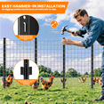 22 Pack Metal Fence Posts, 4 FT Garden Fence Post, T Post for Wire ...