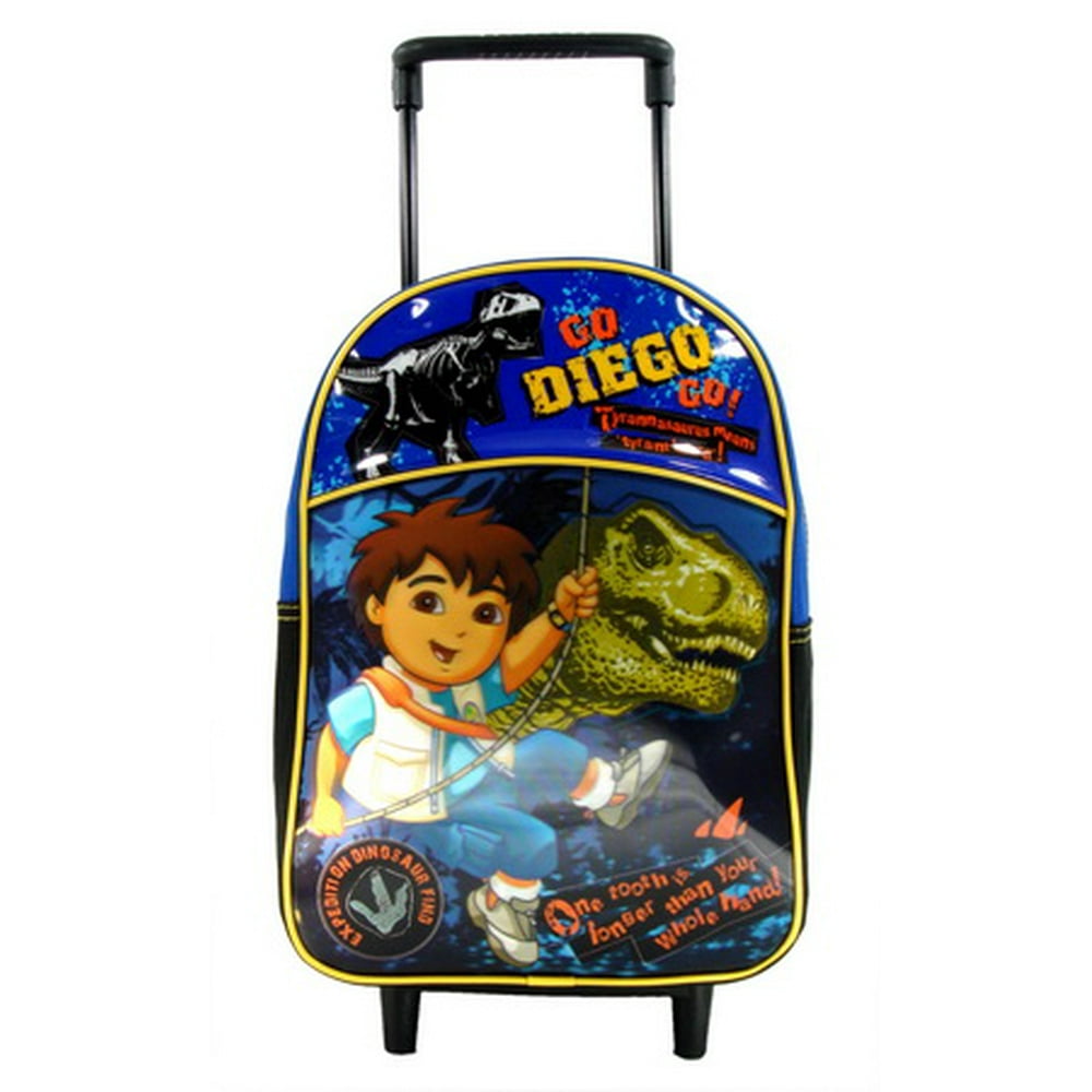 Go Diego Go - Small Rolling Backpack - - Dinosaur New School Book Bag ...