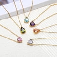 Birthstone Necklace for Women, Teardrop Cubic Zirconia Pendant Necklace ...