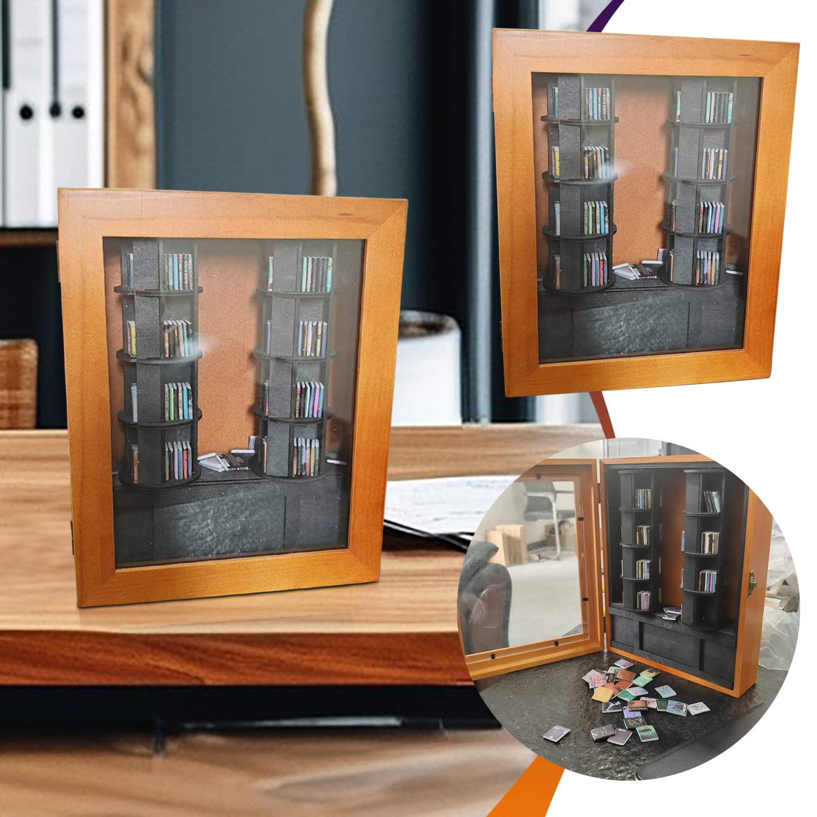 EGNMCR Anxiety Mini Rotating Bookshelf Get Of Anxiety Mini Books ...