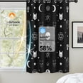 Cat and Skull Gothic Pattern Blackout Curtains,Triple Weaved Fabric ...