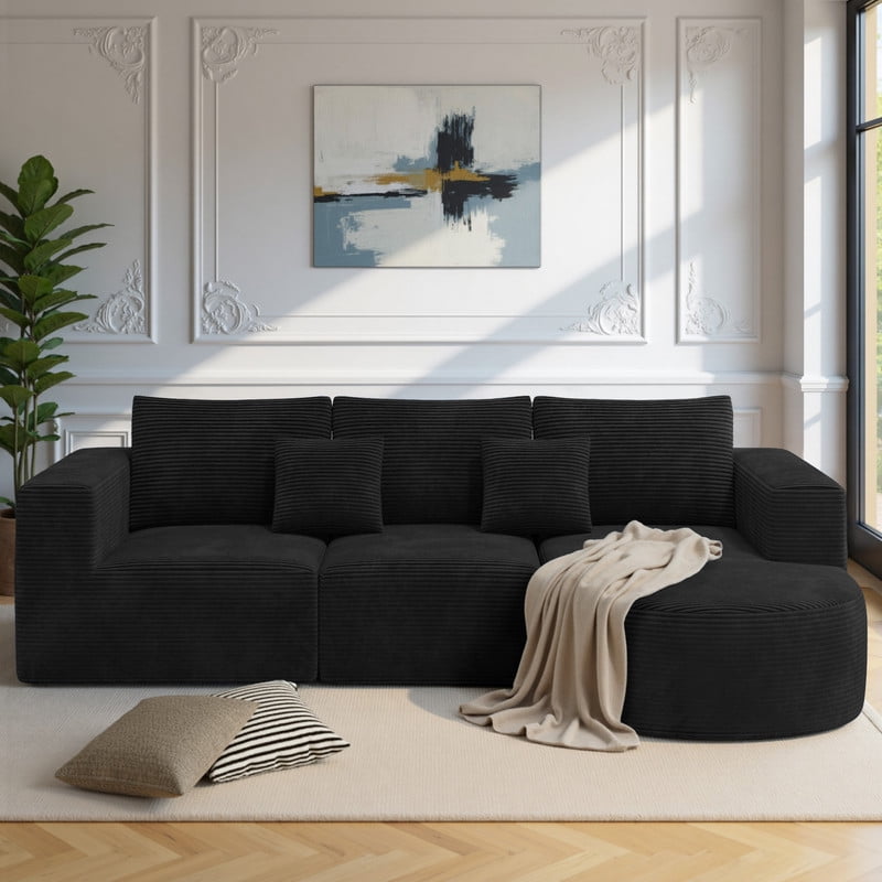 Hawsaiy 104" Modular Sectional Sofa with L-Shape Chaise,Cloud Sectional ...