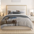 Abstract Retro Shabby Wall California King Size Bed Set,Watercolor ...