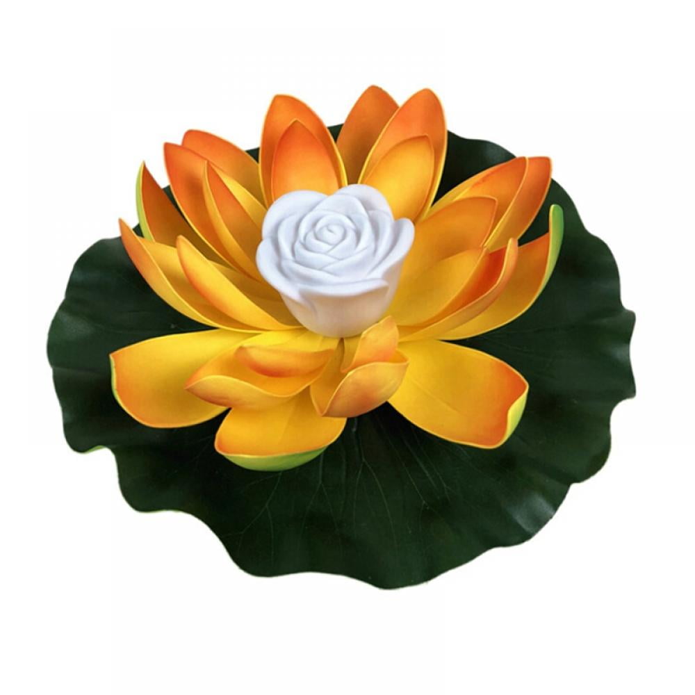 LED Lotus Flower Light Floating Fountain Pond Garden Pool Landscape ...
