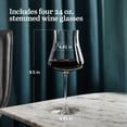 Libbey Signature Stratford Wine Glasses Set of 4, 24 oz Unique Red Wine ...