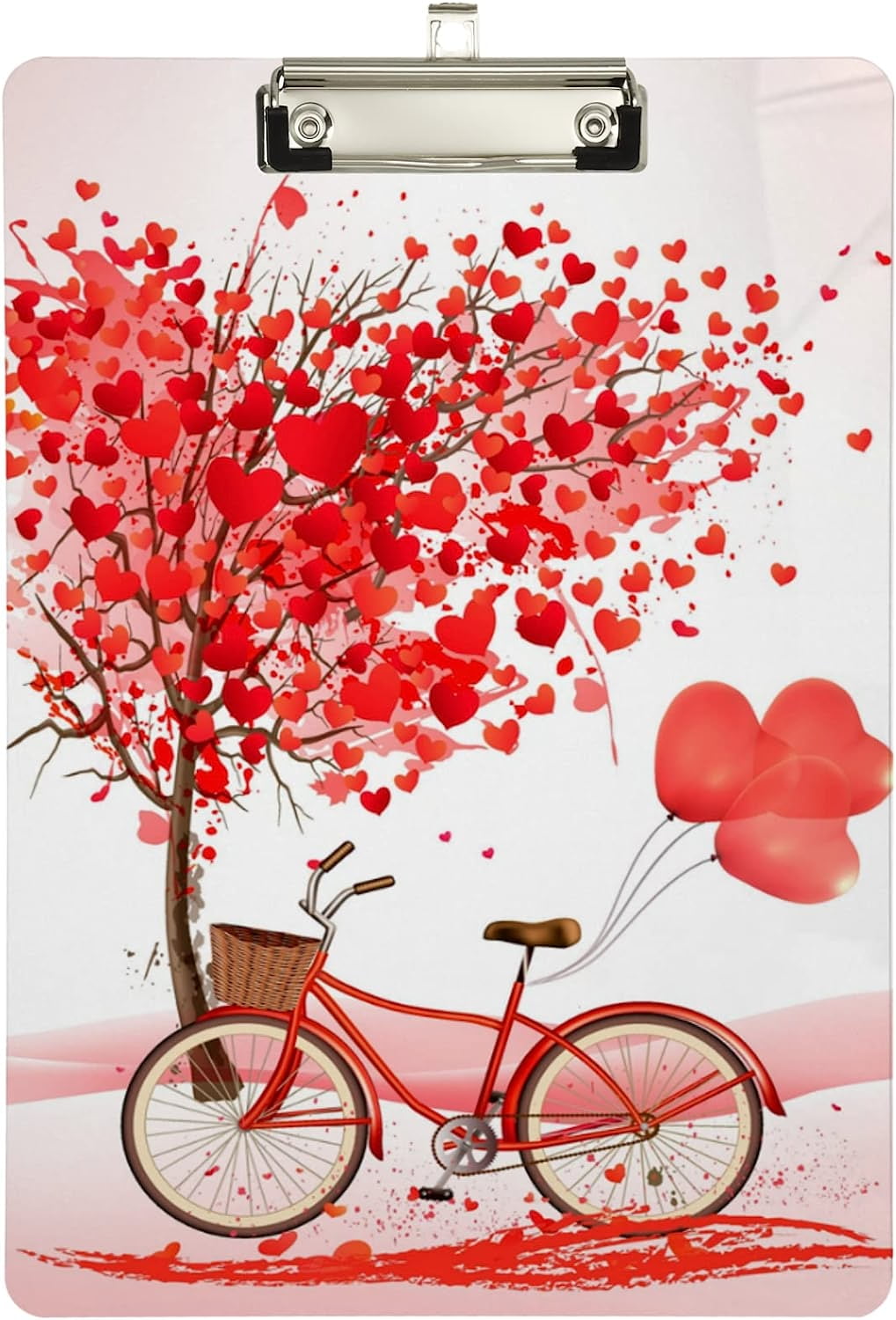 FMSHPON Valentine's Day Love TreeBikeHeart Balloon Clipboard Hardboard ...