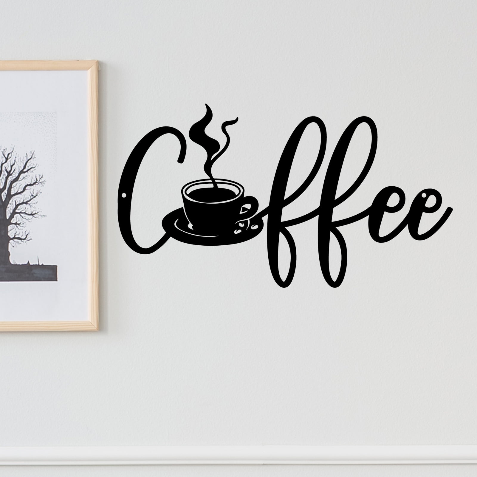 Coffee Wall Art Sign Coffee Cup Metal Wall Decor Art for Cafe Kitchen ...