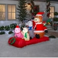 Gemmy 884560 Airblown Inflatable Christmas Farm Animals On A Sled Scene ...