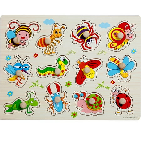 Leadingstar Wooden Alphabet/Numbers/Animal/Fruit Pattern Nail Hand ...