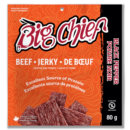 BIG CHIEF Beef Jerky Black Pepper 80 g | Walmart Canada