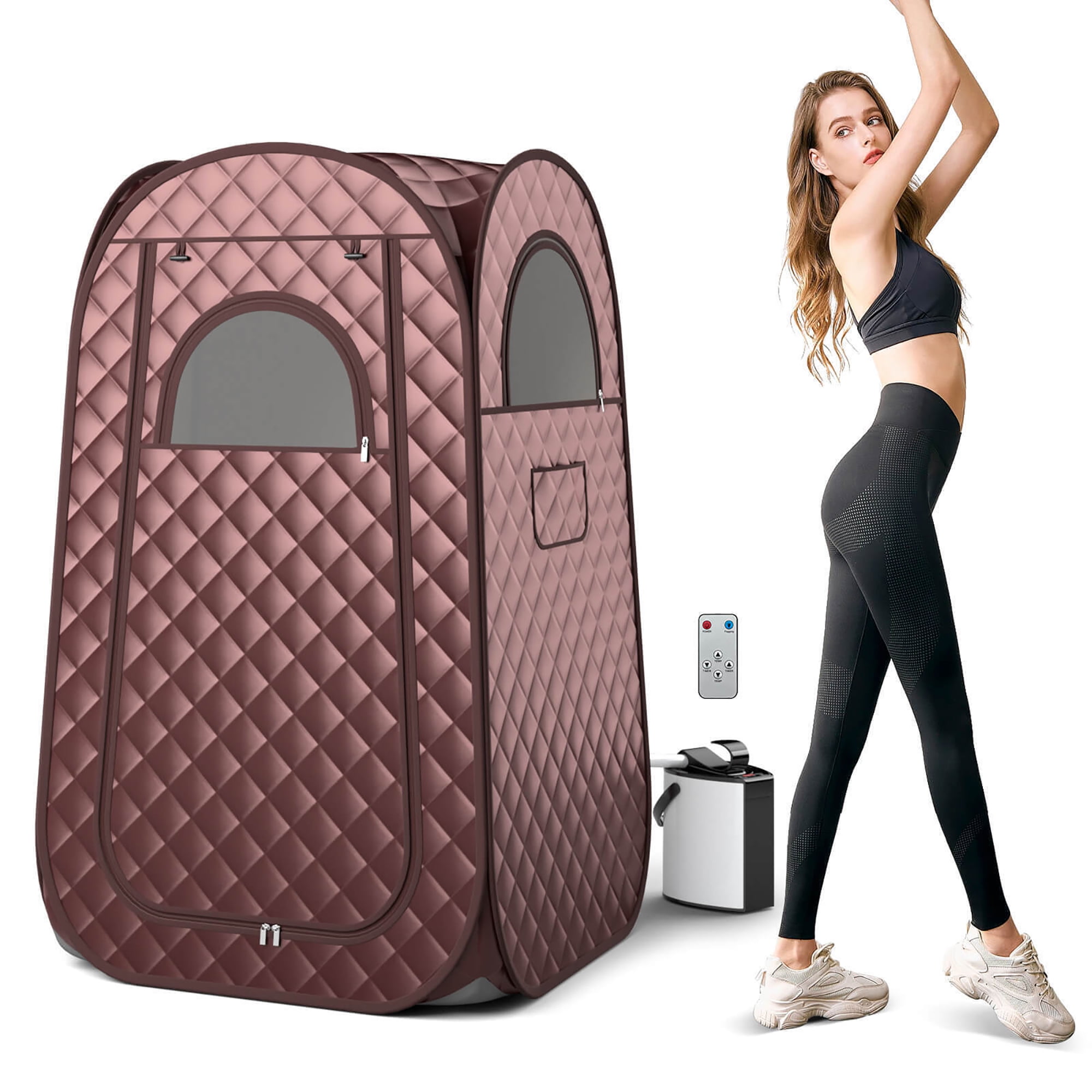 Click here for Gymax Portable Home Sauna Full Body Steam Sauna Te... prices