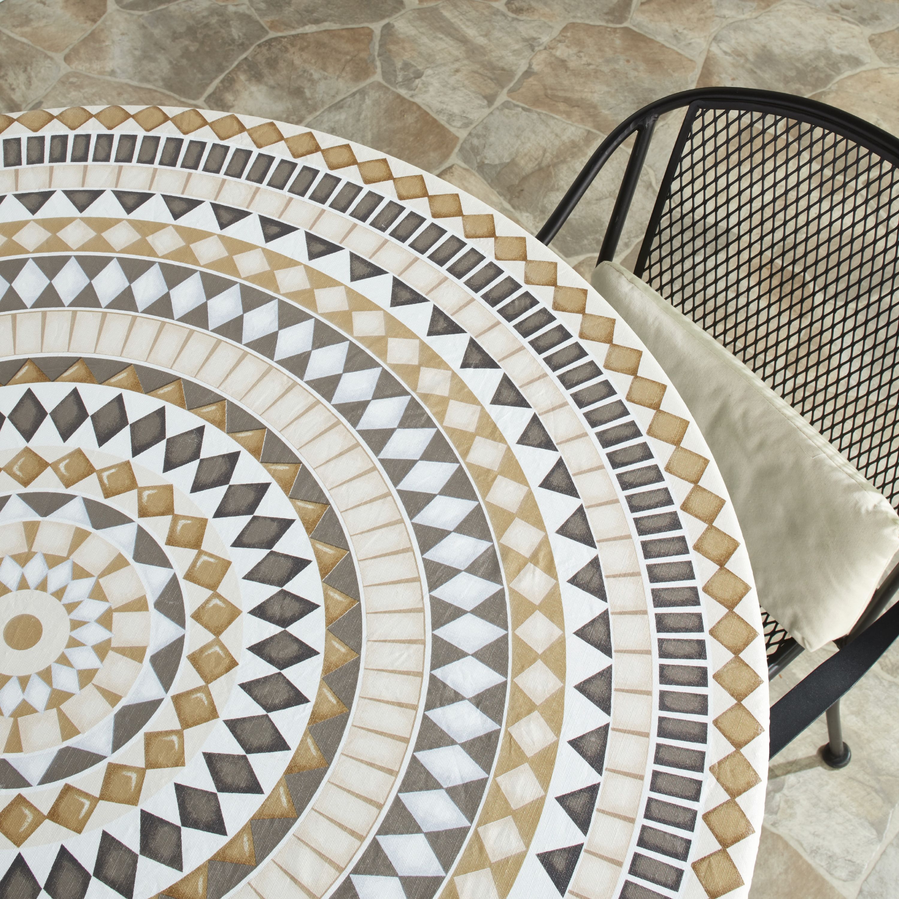 Custom Fit Elastic 48 Round Table Cover For Home And Catering Tiles 