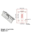 TOP-MAX 2PCS Self-Opening Spring Hinges Stainless Steel Door Hinges ...
