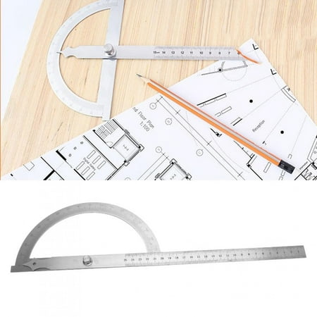 POCREATION Protractor Ruler, Angle Protractor, Angle Finder, Round Head ...