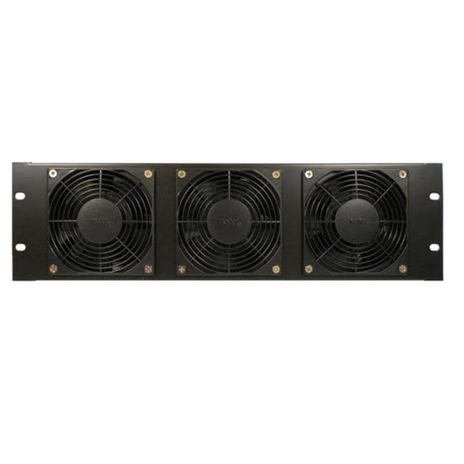 Cabletronix CT-FANRK-B 120V AC Triple Rackmount Fan with Reversible ...